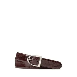 Ralph Lauren Alligator Belt Dark Brown