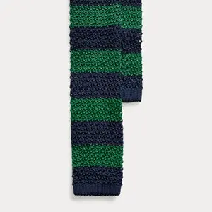 Ralph Lauren Striped Knit Tie - Navy/green