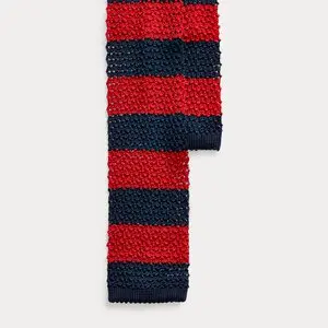 Ralph Lauren Striped Knit Tie - Navy/red