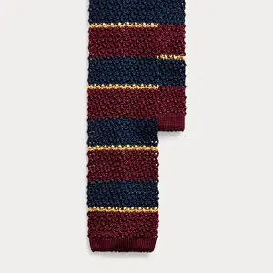 Ralph Lauren Ralph Lauren Striped Knit Tie Wine/navy/gold
