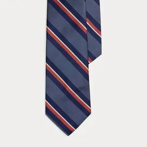 Ralph Lauren Striped Silk Repp Neck Tie Blue Multi