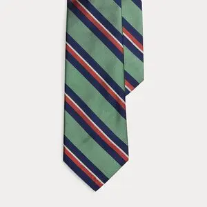 Ralph Lauren Striped Silk Repp Neck Tie Green Multi
