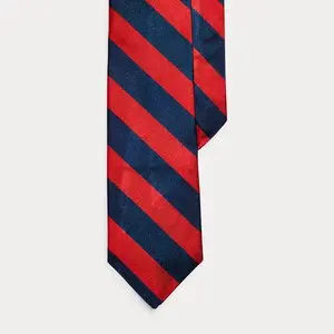 Ralph Lauren Striped Silk Repp Neck Tie Navy/red