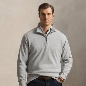 Ralph Lauren Estate-rib Quarter-zip Pullover - Andover Heather