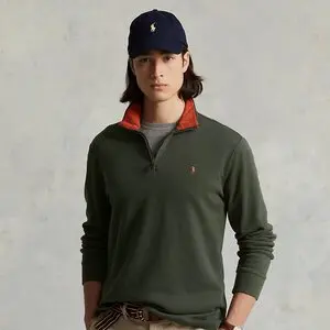 Ralph Lauren Estate-rib Quarter-zip Pullover - Angler Green
