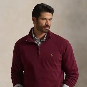 Ralph Lauren Estate-rib Quarter-zip Pullover - Classic Wine