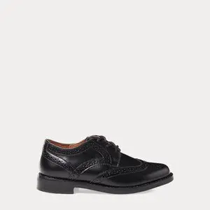 Ralph Lauren Leather Wingtip Oxford Shoe - Black