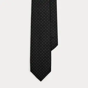 Ralph Lauren Pin Dot Peau De Soie Neck Tie - Black