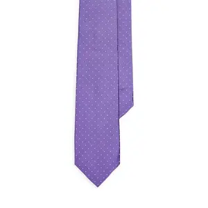 Ralph Lauren Pin Dot Peau De Soie Tie Purple