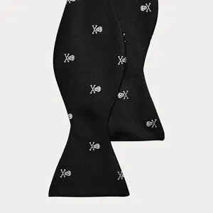 Ralph Lauren Skull-and-bones Bow Tie - Black/white