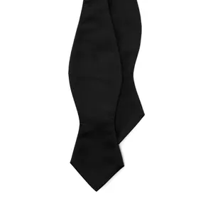 Ralph Lauren Silk Satin Bow Tie Black Satin