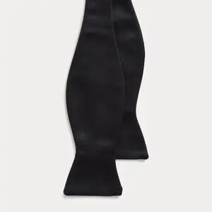 Ralph Lauren Purple Label Silk Satin Bow Tie - Black