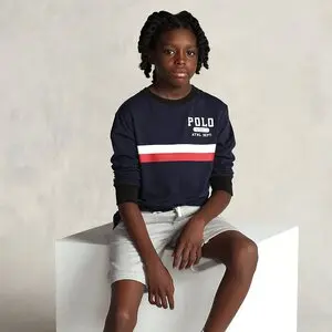 Ralph Lauren Logo Cotton Long-sleeve Tee Cruise Navy