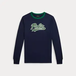 Ralph Lauren Logo Cotton Long-sleeve Tee - Refined Navy