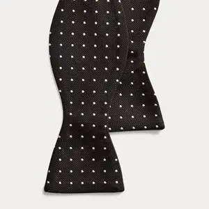 Ralph Lauren Polka-dot Silk Bow Tie - Black/white
