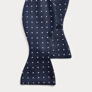 Ralph Lauren Polka-dot Silk Bow Tie - Navy/white