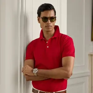 Ralph Lauren Custom Slim Fit Piqué Polo Shirt - Classic Red