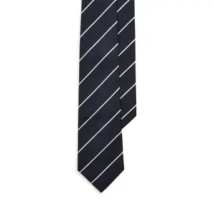 Ralph Lauren Striped Silk Faille Neck Tie - Navy