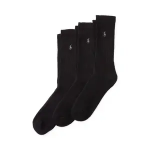 Ralph Lauren Crew Socks 3 Pack - Black