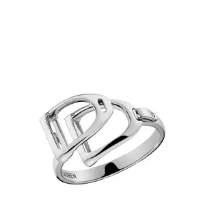 Ralph Lauren Ralph Lauren Sterling Silver Double-Stirrup Ring Grey