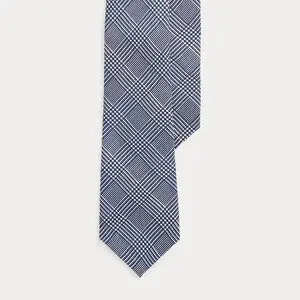 Ralph Lauren Glen Plaid Silk Neck Tie Navy/white