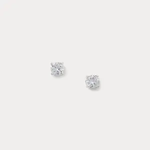 Ralph Lauren Cubic Zirconia Stud Earrings - Silver