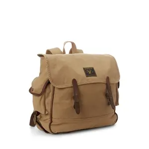 Ralph Lauren Leather-trim Canvas Backpack