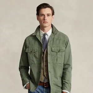 Ralph Lauren Classic Fit Twill Workshirt Olive