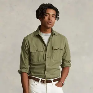 Ralph Lauren Classic Fit Twill Workshirt Sag Olive