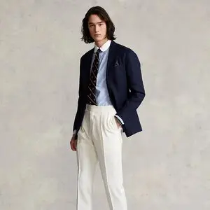Ralph Lauren Pleated Wool Barathea Trousers