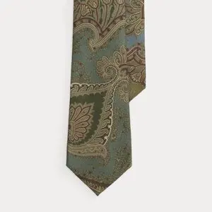 Ralph Lauren Paisley Cashmere-Silk Tie Multi