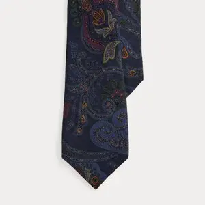 Ralph Lauren Paisley Cashmere-silk Tie - Navy Multi