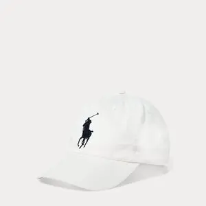 Ralph Lauren Big Pony Chino Baseball Cap - White