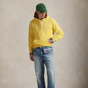 Men's Yellow Polo Hoodie Sweatshirts Hoodies