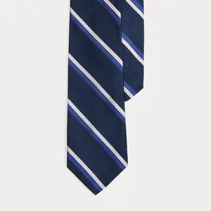 Ralph Lauren Striped Silk Neck Tie - Navy/blue/white