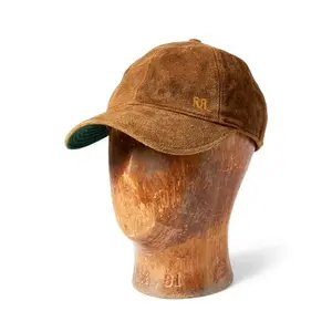 Ralph Lauren Suede Ball Cap Brown
