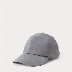 Ralph Lauren Suede Ball Cap - Loft Grey