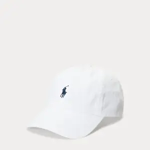 Ralph Lauren Cotton Chino Ball Cap - White/navy