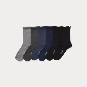 Ralph Lauren Roll-top Trouser Socks 6-pack - Grey/navy Multi