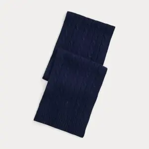 Ralph Lauren Cable-knit Cashmere Scarf - Classic Navy