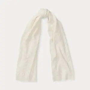 Ralph Lauren Cable Cashmere Scarf - Cream