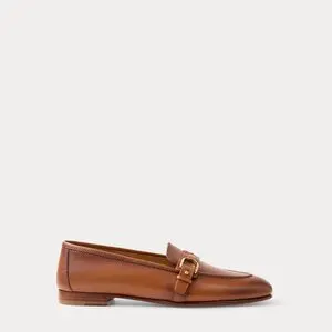 Ralph Lauren Calfskin Leather Loafer - Gold
