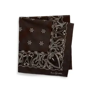 Ralph Lauren Paisley Cotton Bandanna Black