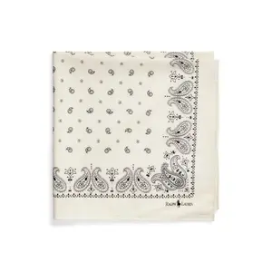 Ralph Lauren Paisley Cotton Bandanna - Cream