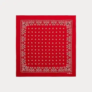 Ralph Lauren Paisley Cotton Bandanna Red