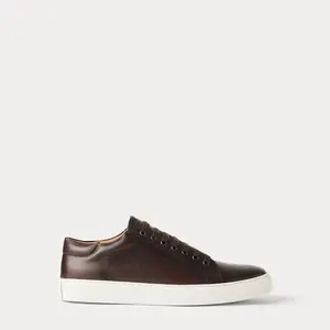 Ralph Lauren Severn Calfskin Sneakers - Dark Brown
