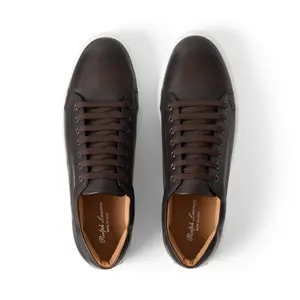 Ralph Lauren Severn Calfskin Sneakers - Dark Brown