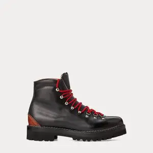 Ralph Lauren Fidel Burnished Calfskin Boots - Black
