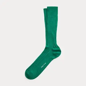 Ralph Lauren Ribbed Cashmere-blend Dress Socks - Green
