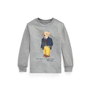 Ralph Lauren Polo Bear Cotton Long-sleeve Tee Classic Grey Heather